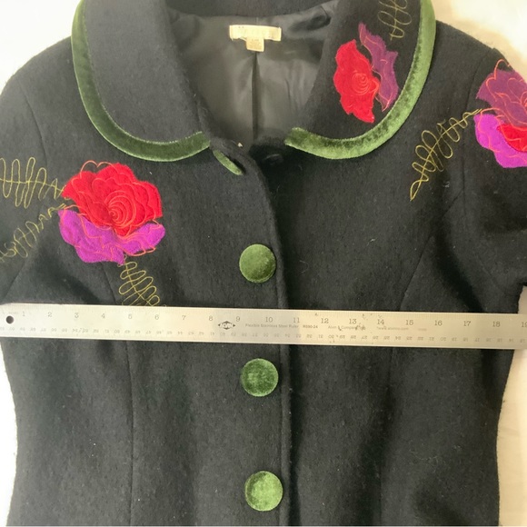Carson | Jackets & Coats | Carson Floral Embroidered Pleated Jacket ...